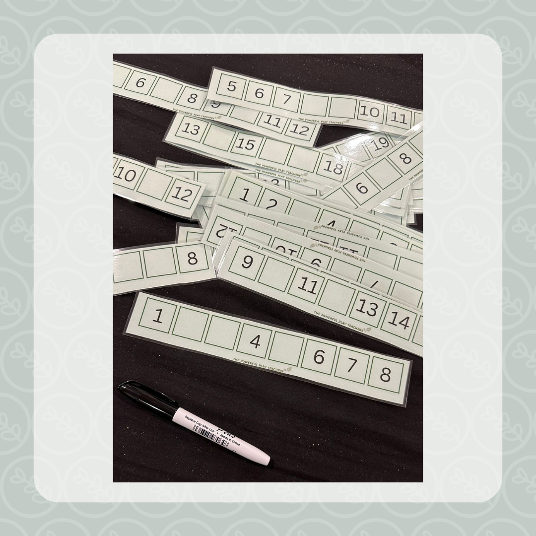 Missing Number Tracks - The Powerful Play Teachers